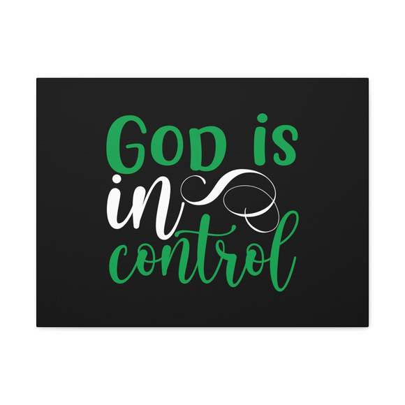 Printify | Art | Scripture Sign God Is In Control Psalm 27 Green ...